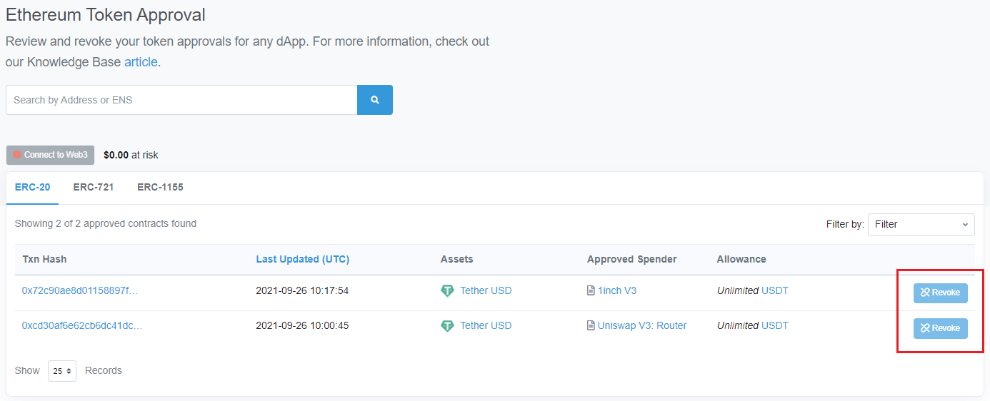 Cómo quitar o revocar permisos de smart contracts de Metamask para que ...