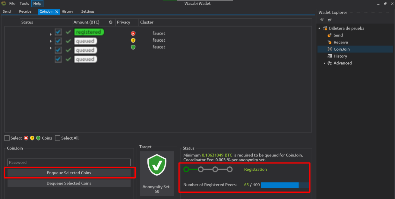 Cómo usar WASABI WALLET para hacer CoinJoin de Bitcoin [TUTORIAL ...